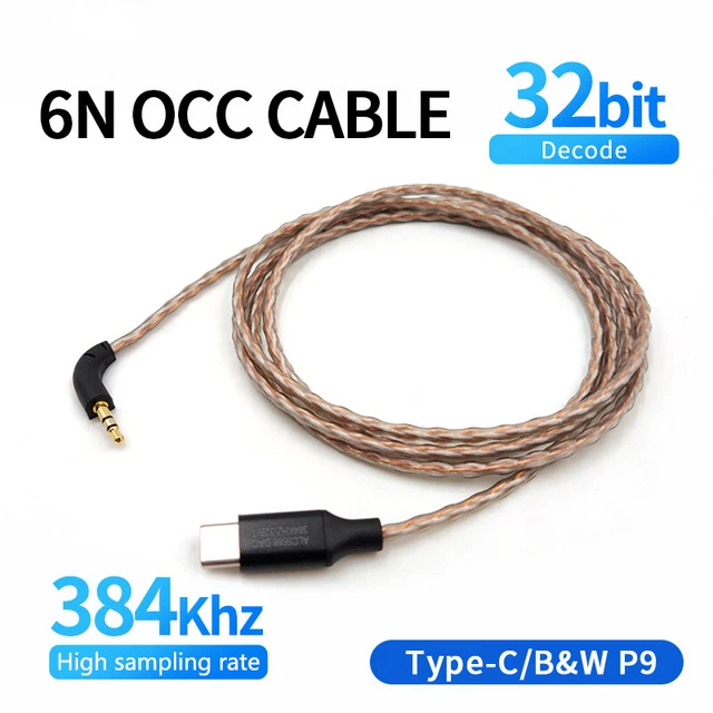 6N OCC HIFI DAC Type C To P9 Audio Cable For Bowers Wilkins B&W P9 ...