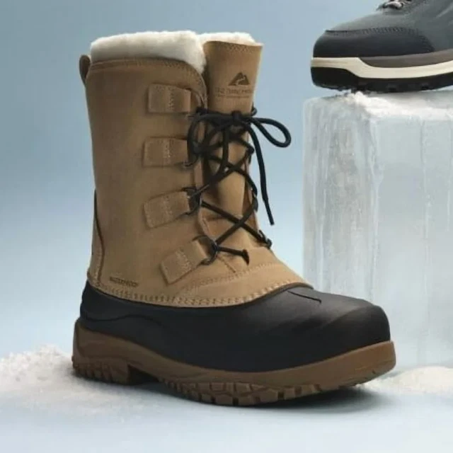 OZARK TRAIL MEN'S Lace Up 400G Leather Snow Boot Size 8, -40° Rating ...