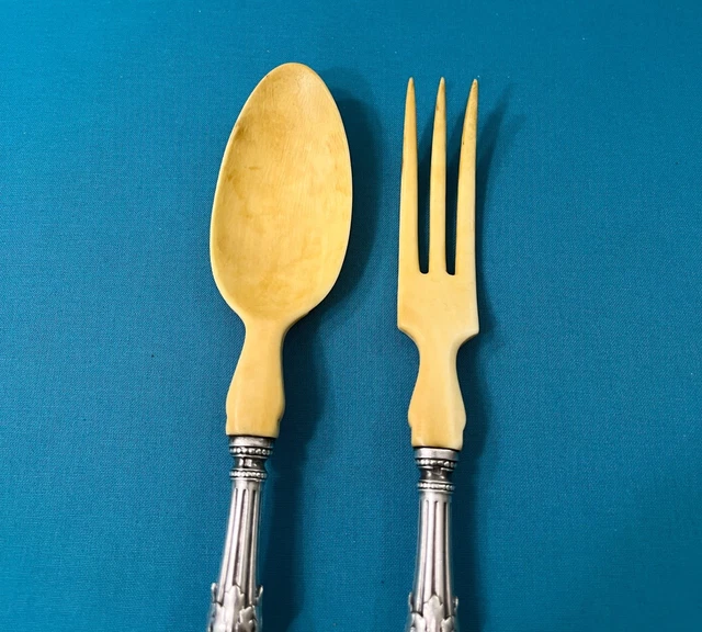 COUVERTS DE SERVICE à ragoût CHRISTOFLE modèle TRIANON métal argenté ...