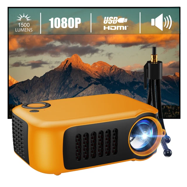 PROJECTOR 1080P MINI Movie Multimedia Portable Beamer LED Home Cinema ...