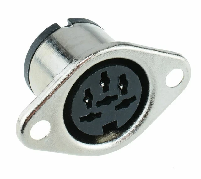 10 X 6-PIN DIN Panel Mount Female Socket Connector £8.81 - PicClick UK