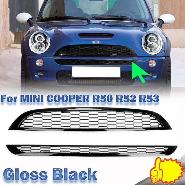 FOR MINI COOPER R50 R52 R53 NON-AERO UPPER LOWER BONNET MESH GRILLES ...