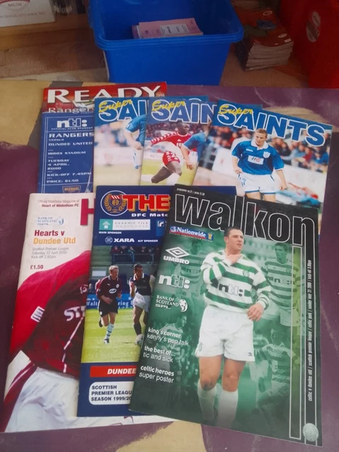 DUNDEE UNITED AWAY Football Programmes x 7 1999/2000 All Listed £3.50 ...