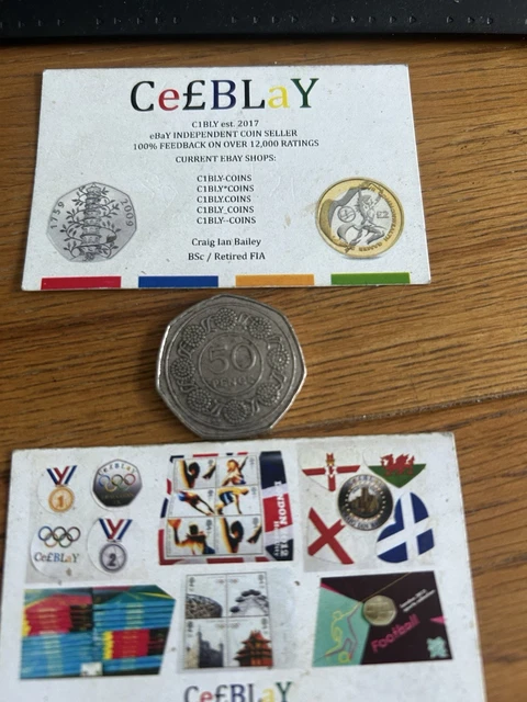 OLD STYLE GIBRALTAR CANDY TUFT FLOWERS 1988 50p COIN CIRCULATED ...