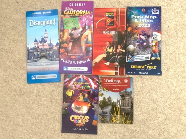 THEME PARK MAP Bundle - 6 Maps Efteling Europa Ferrari World Plopsland ...