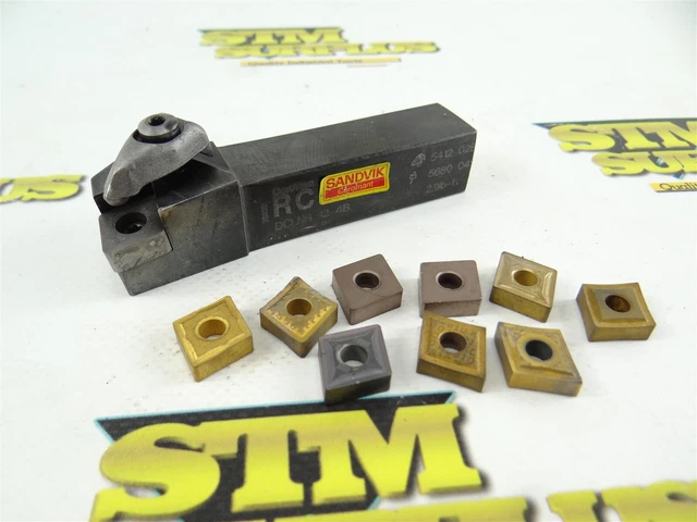 SANDVIK INDEXABLE TURNING Tool Holder 3/4" Shank Dclnr 12 4B + Carbide ...