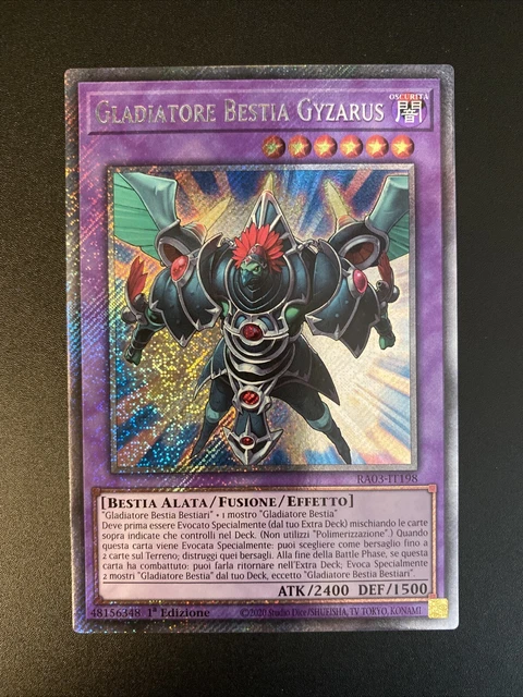 YU GI OH Ita 1ed Rare Segreta Platinum ra03-it198 Gladiator Beast Gyzarus $18.87 - PicClick AU