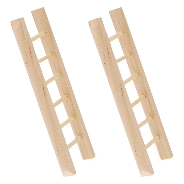 2 PCS MINI Ladder Miniature Ladders for Crafts Doll House Wooden $16.68 ...