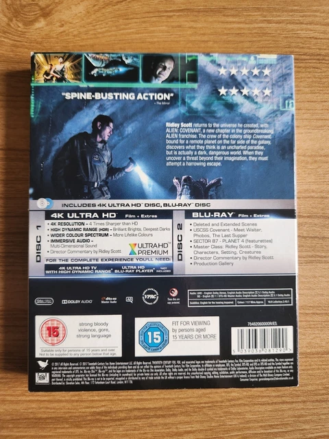 ALIEN COVENANT 4K Blu-ray w/ Rare Slipcover Ridley Scott £17.90 ...