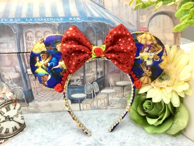 DISNEY BELLE EARS - Beauty and the Beast Headband. £10.25 - PicClick UK
