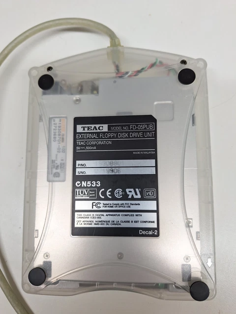 TEAC EXTERNAL FLOPPY Disk Drive Unit FD-05PUB 3.5" Full Working Order £24.50 - PicClick UK