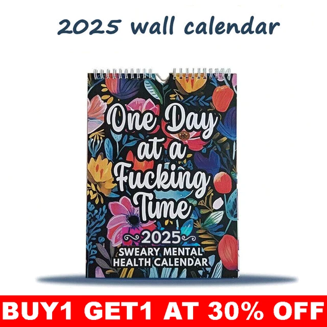 2025 FUNNY MENTAL Health Calendar With Sweary Affirmations Monthly ...