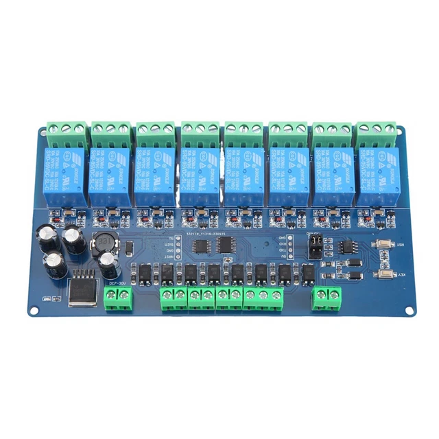 MODBUS-RTU 8 CHANNEL Relay Module Modbus RTU 8 Input RS485 ...
