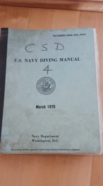 DIVING HELMET U.S.NAVY Diving Manual $21.00 - PicClick