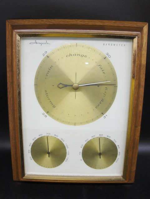 VINTAGE MID CENTURY Modern 1960s Airguide Barometer Thermometer ...