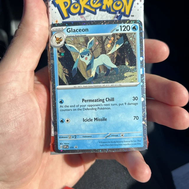 POKEMON 2025 PRISMATIC Evolutions Glaceon 171 Promo Cosmos NM Black ...