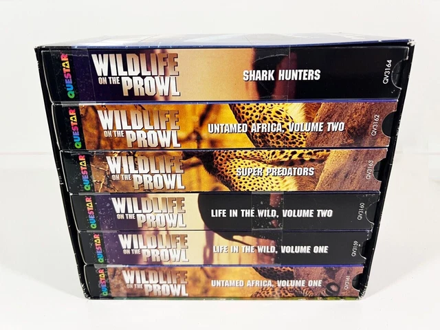 SET OF 6 - Questar VHS Tapes: Wildlife on the Prowl Set (SEE PHOTOS) $8 ...