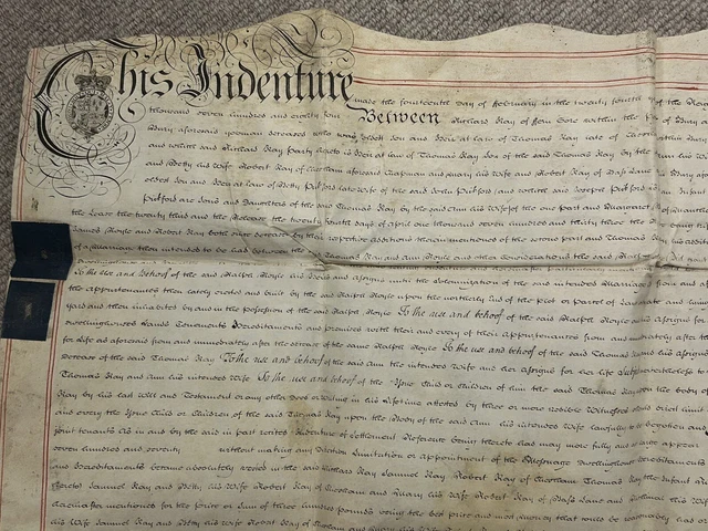 1784 INDENTURED PROPERTY deed, the Exchange, King Street, Manchester. £ ...