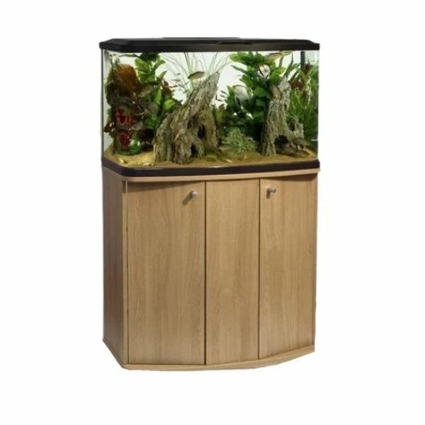 MARINA VUE 87L Bent Glass Aquarium / Cabinet Seamless Panorama Viewing ...