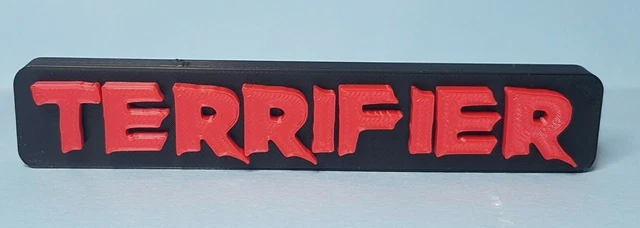 TERRIFIER - 3D Printed movie logo - This is a great piece of shelf art ...