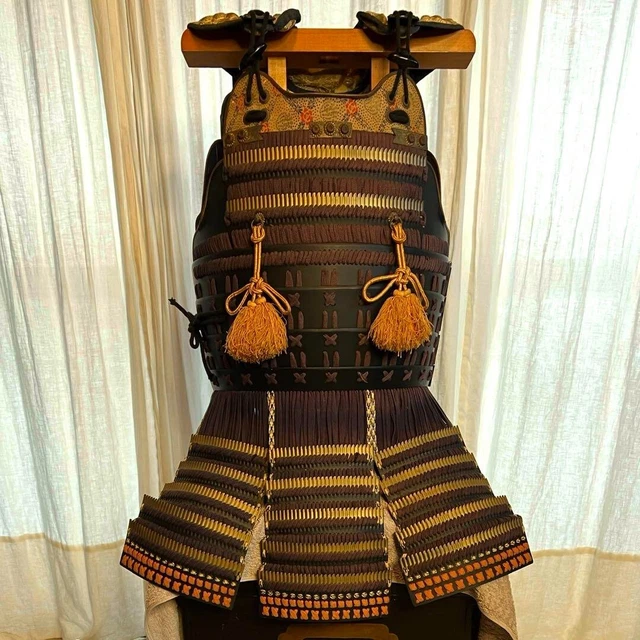 AUTHENTIC JAPANESE IRON Samurai body Armor Kabuto Yoroi Antique dou ...