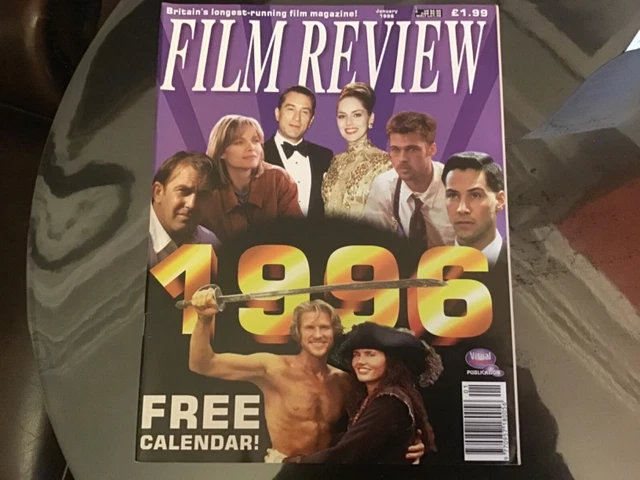 FILM REVIEW MAGAZINE Jan 1996 with calendar & features on The Santa ...