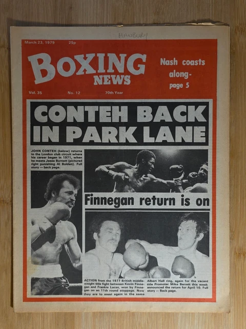 BOXING NEWS - Magazine / Issue: 23rd March 1979 £5.40 - PicClick UK
