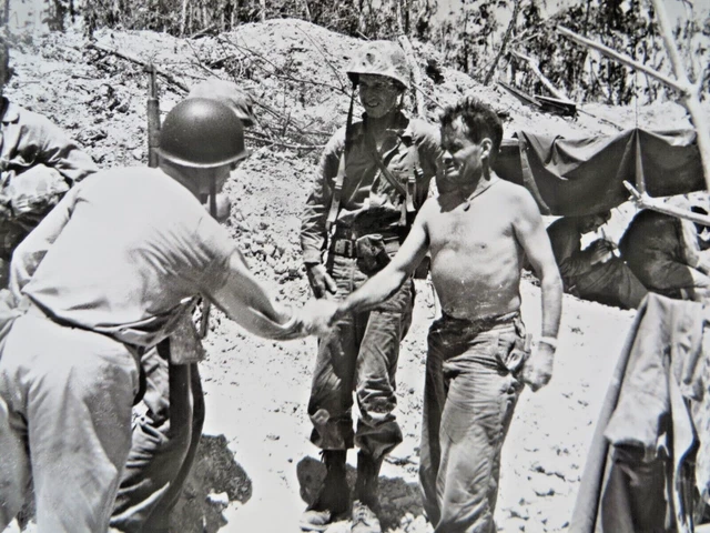 VINTAGE WW2 ORIGINAL Usmc Photograph Peleliu: Admiral Cochrane ...