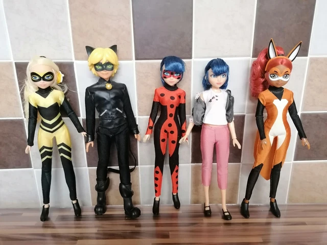 MIRACULOUS LADY BUG and Cat Noir Doll Bundle with Rena and Queen Bee £ ...