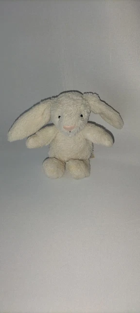 JELLYCAT TINY BASHFUL white bunny rabbit soft toy plush 11cm Long £13. ...