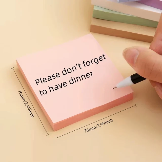 100SHEETS COLOR STICKER Notes Pads Posits Paper Posted It Memo Notepad ...