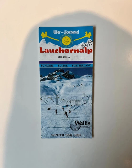 VINTAGE ALPINE SKI Leaflet Book Switzerland 1988 / 1989 Retro Mountain ...