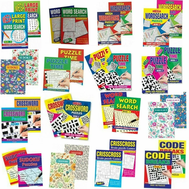 LARGE PRINT CROSSWORD Sudoku Dot To Dot Fun Travel Word Search Mazes ...
