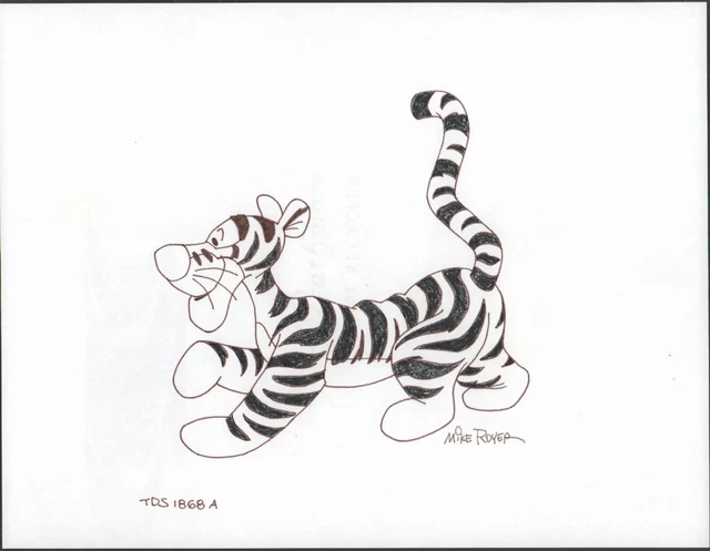 WINNIE-THE-POOH DISNEY INK Drawing Concept Art - Tigger 1868 A by Mike ...