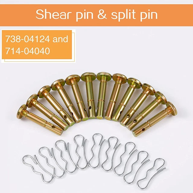 BOW TIE LOCK Kit Cotter Pins Shear Pins Replacement 738-04124 and 714 ...