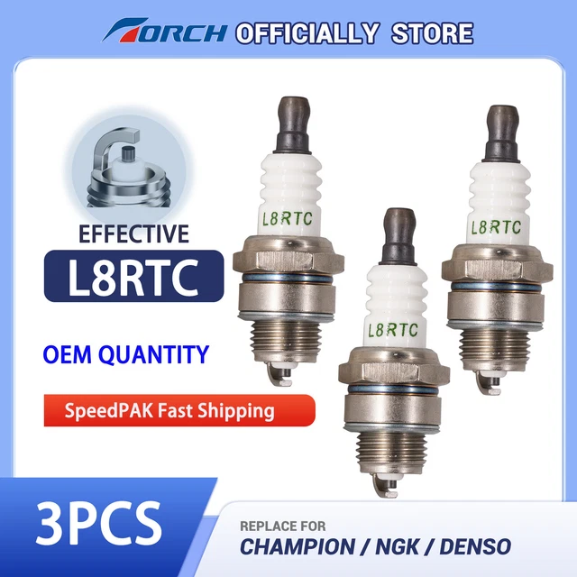 TORCH SMALL ENGINE Spark Plugs L8RTC Replace for Champion RCJ6Y ...