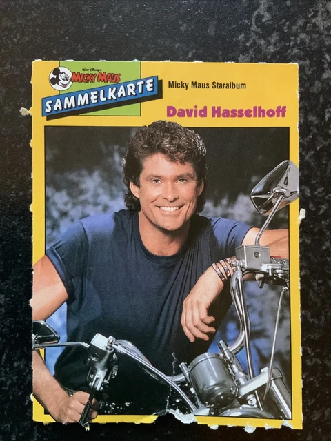 DAVID HASSELHOFF SAMMELKARTE Mickey Mouse Star Album Disney Trading ...
