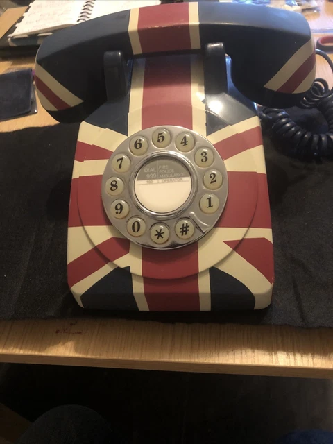 LIMITED EDITION “UNION Jack” Gpo 1970/ Push Button Retro Telephone ...