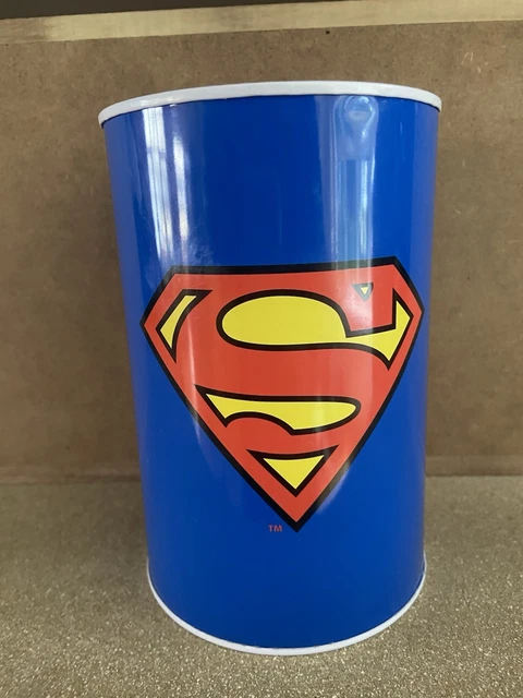 NEW WARNER BROS DC Universe Superman Comic Blue Money Tin/Box 15x10cm ...