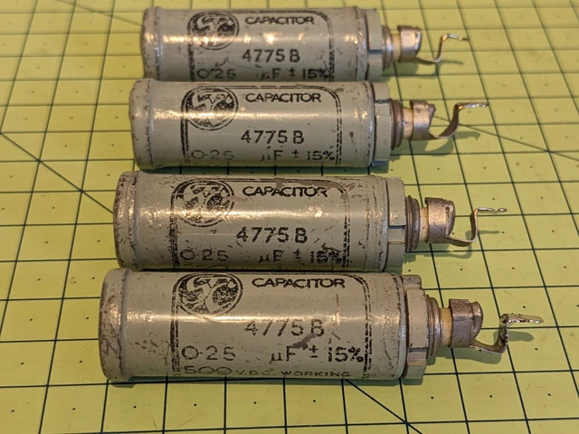 4 X 0.25UF 500V STC Ceramic End Pio Capacitors Suit TL12.1 Valve ...