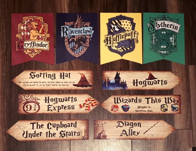 HARRY POTTER ARROWS & Banner Party Decoration Set*6 Arrows*4 Banners ...