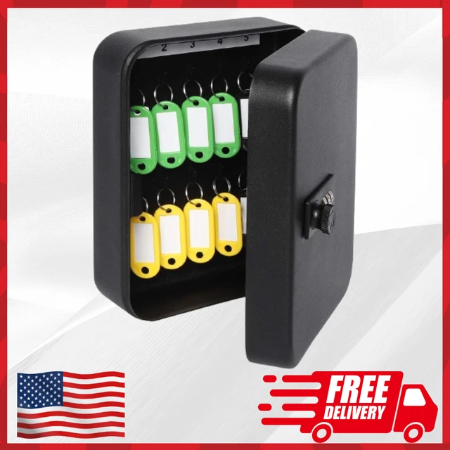 SECURE KEY BOX, Combination Lock, Cabinet Wall Mount Lock Box with 20 ...