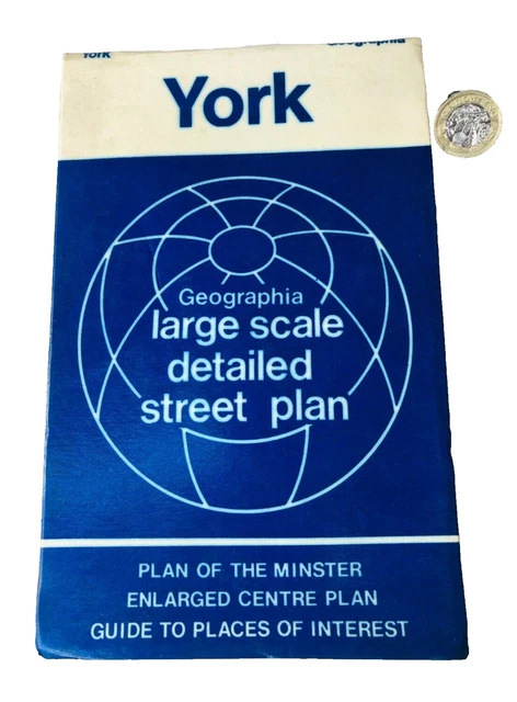 STREET PLAN MAP York Tourist Collectable Vintage ra EUR 11,69 - PicClick IT