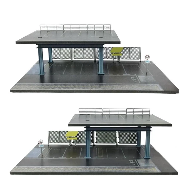 1/64 PARKING LOT Diorama Toy Car Display Box Collectible Gift Micro ...