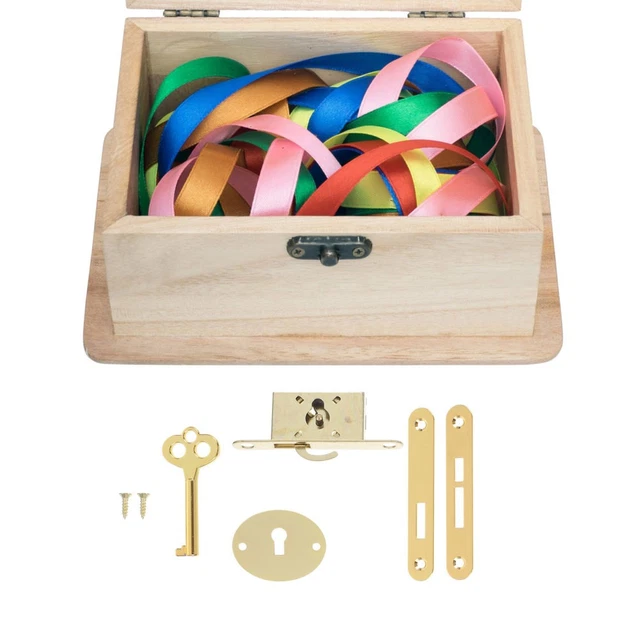 2 SETS LOCK Box with Key Wood Case for Cabinet Doors Locks Cabinets £8. ...