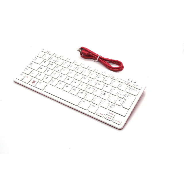 [OPEN BOX] RASPBERRY Pi Keyboard-Spanish-Red/White $9.99 - PicClick