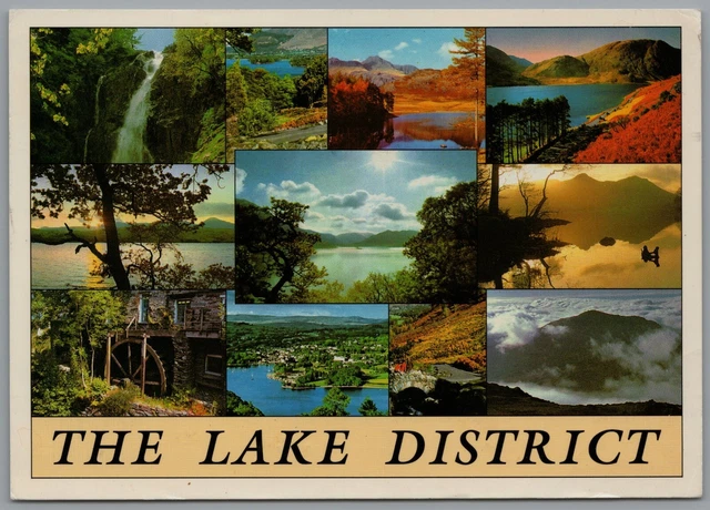 MULTI SCENES OF The Lake District Cumbria England Postcard Postmark ...