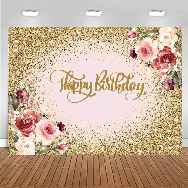 HAPPY BIRTHDAY BACKDROP Banner Photo Background Party Decor Vinyl ...