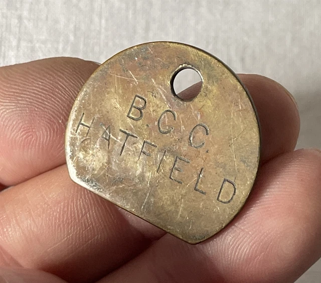 VINTAGE BRASS BCC HATFIELD Mining Pit Colliery Safety Check Token 165 ...