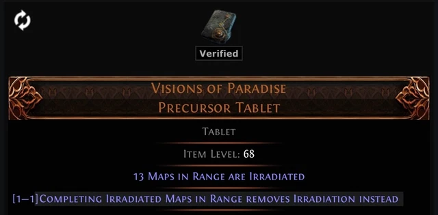 VISIONS OF PARADISE Precursor Tablet 🔥POE2 HC🔥Dawn of the Hunt 🔥HC £11. ...
